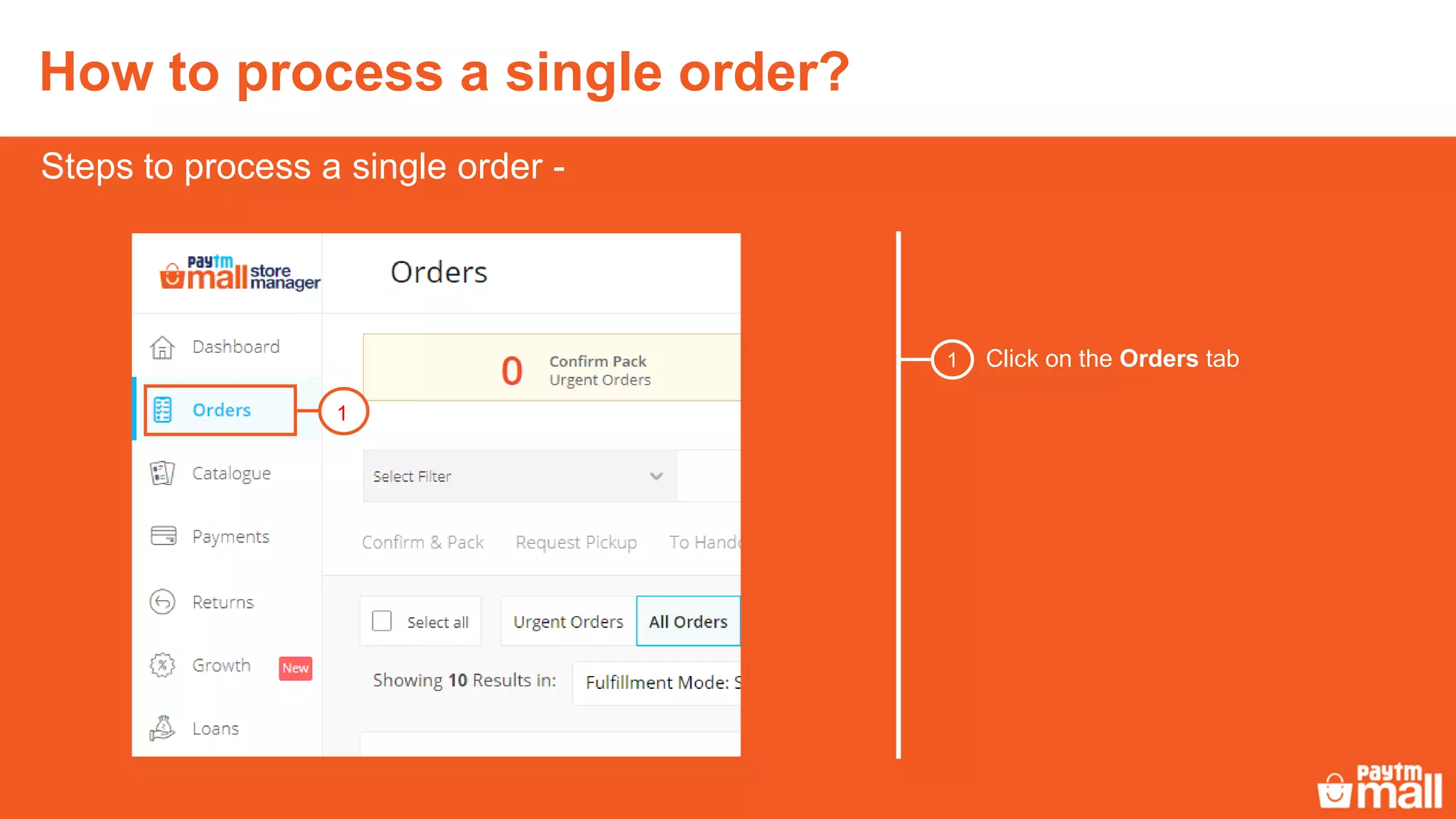 Single order processing - self delivery | PDF