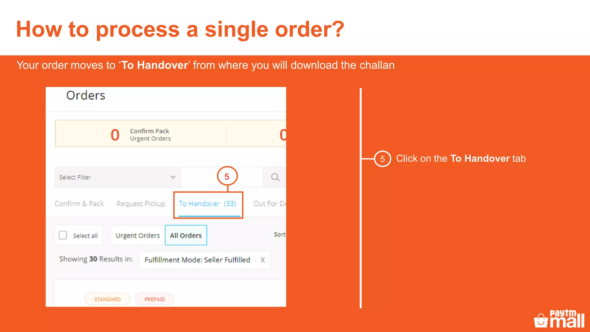 Single order processing - self delivery | PDF