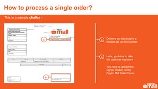 Single order processing - self delivery | PDF