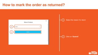 Single order processing - self delivery | PDF