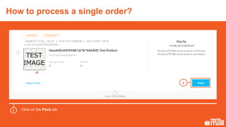 Single order processing - self delivery | PDF