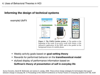 Behavioral Change Theories in HCI | PDF