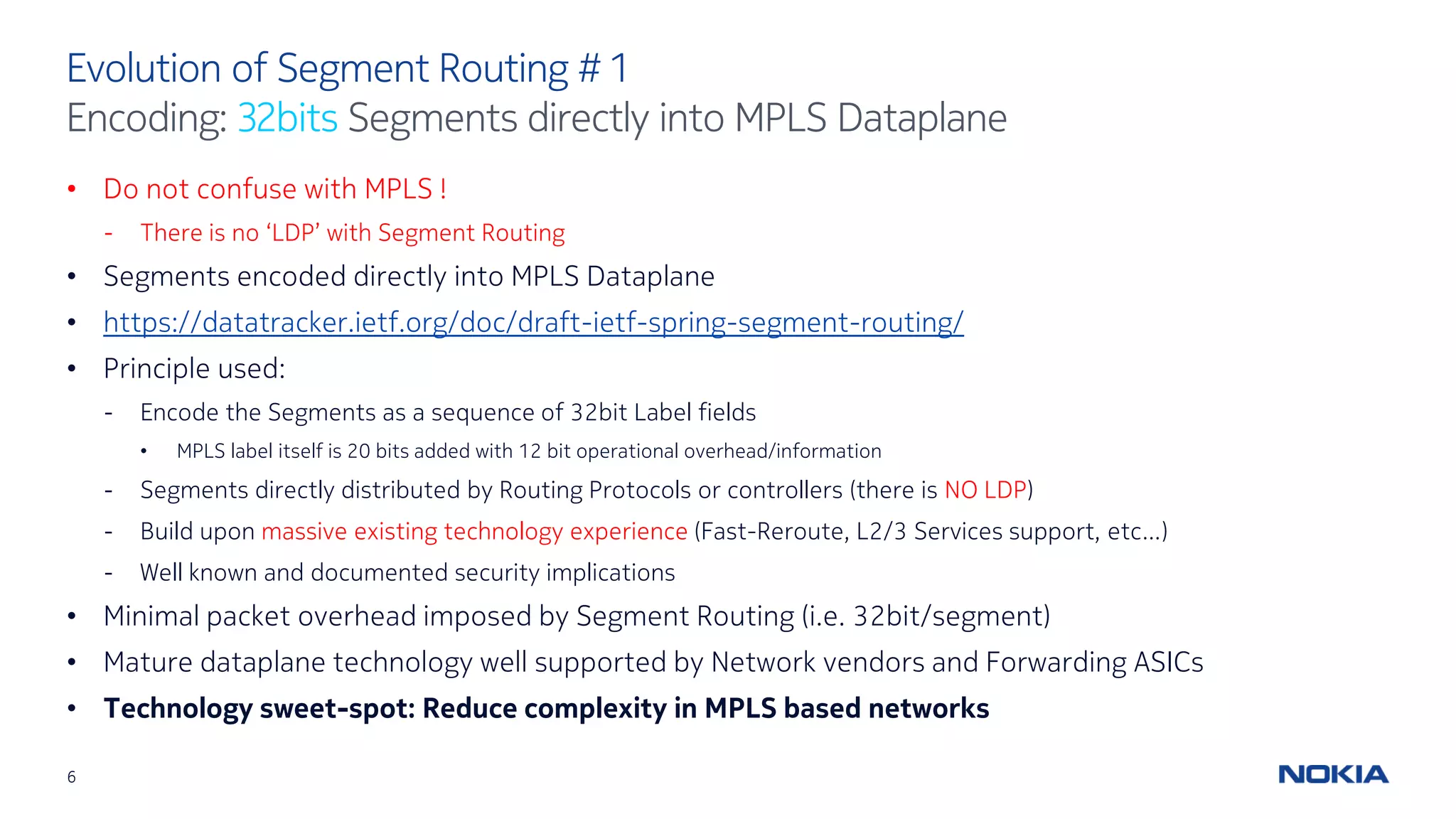 A comparison of segment routing data-plane encodings | PPT