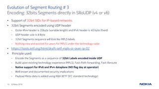 A comparison of segment routing data-plane encodings | PPT