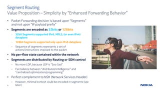 A comparison of segment routing data-plane encodings | PPT