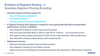 A comparison of Segment Routing Data-Plane encodings | PPT