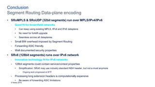 A comparison of Segment Routing Data-Plane encodings | PPT