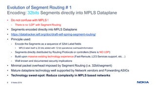 A comparison of Segment Routing Data-Plane encodings | PPT
