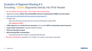 A comparison of Segment Routing Data-Plane encodings | PPT