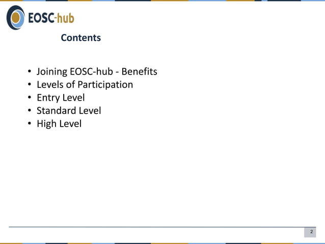 Joining the EOSC-hub as a Service Provider | PPT