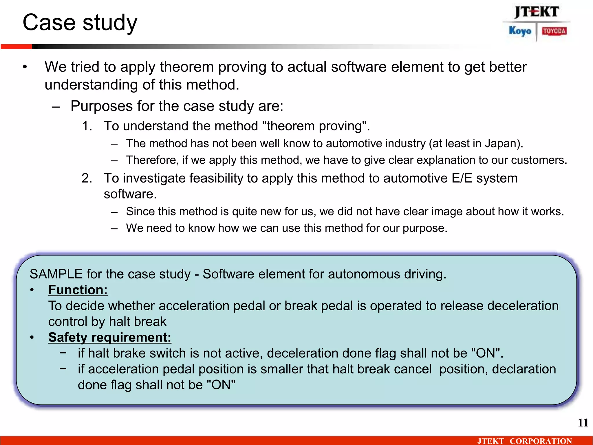 Application of theorem proving for safety-critical vehicle software | PPTX