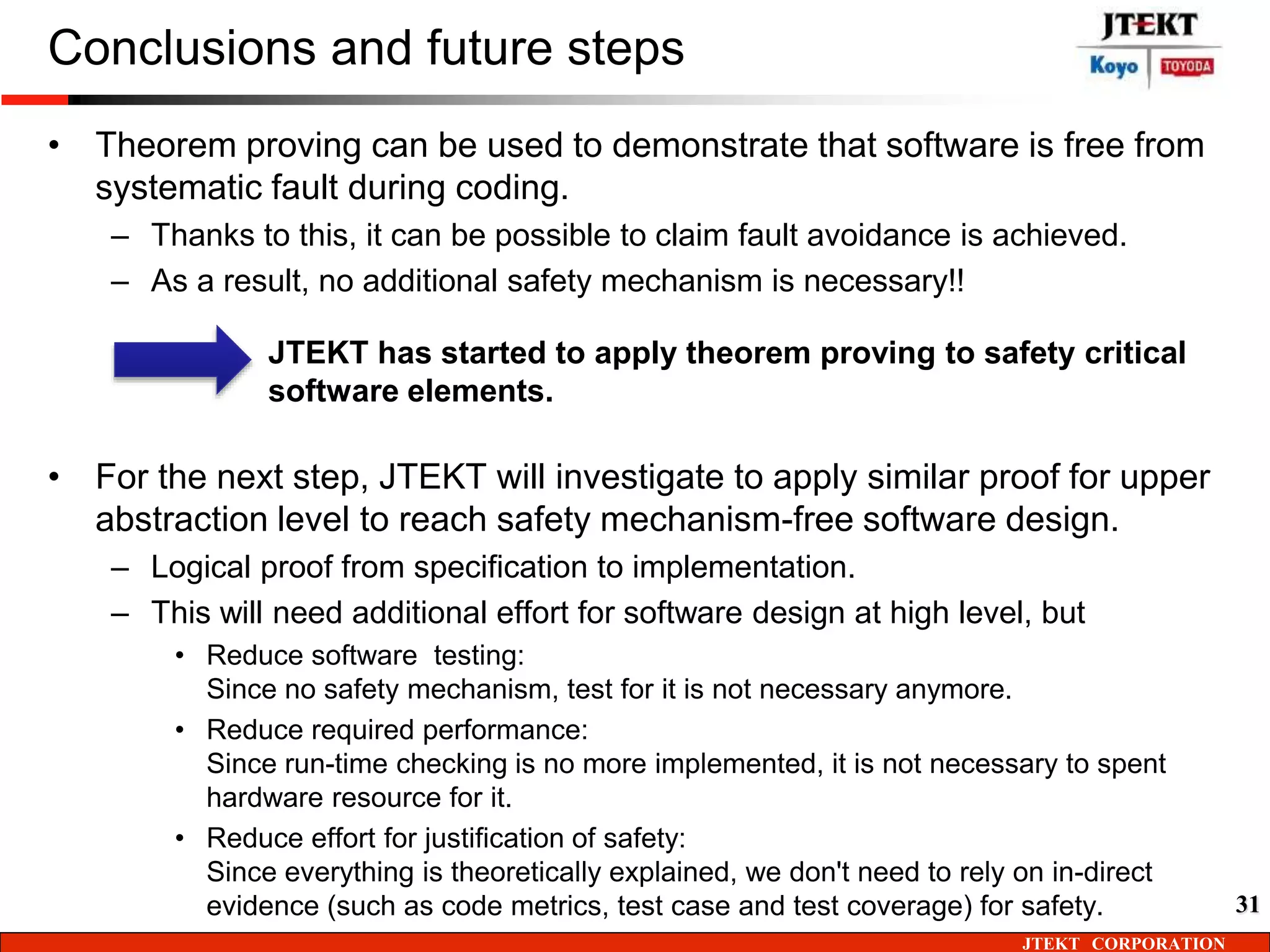 Application of theorem proving for safety-critical vehicle software | PPTX