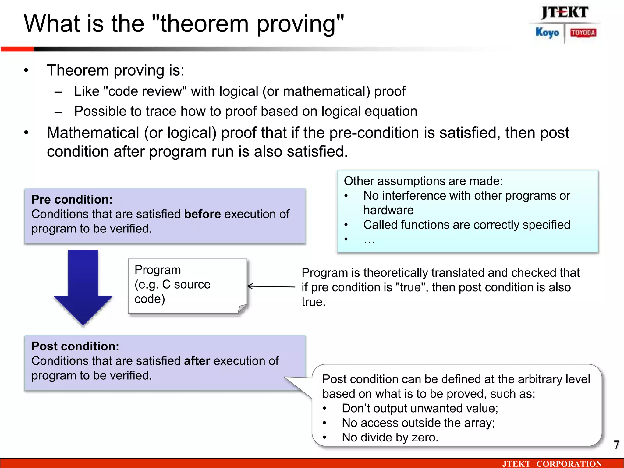 Application of theorem proving for safety-critical vehicle software | PPTX