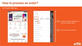 Order processing using own invoice for Paytm Mall Shop | PPT