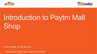 Paytm mall shop overview | PDF