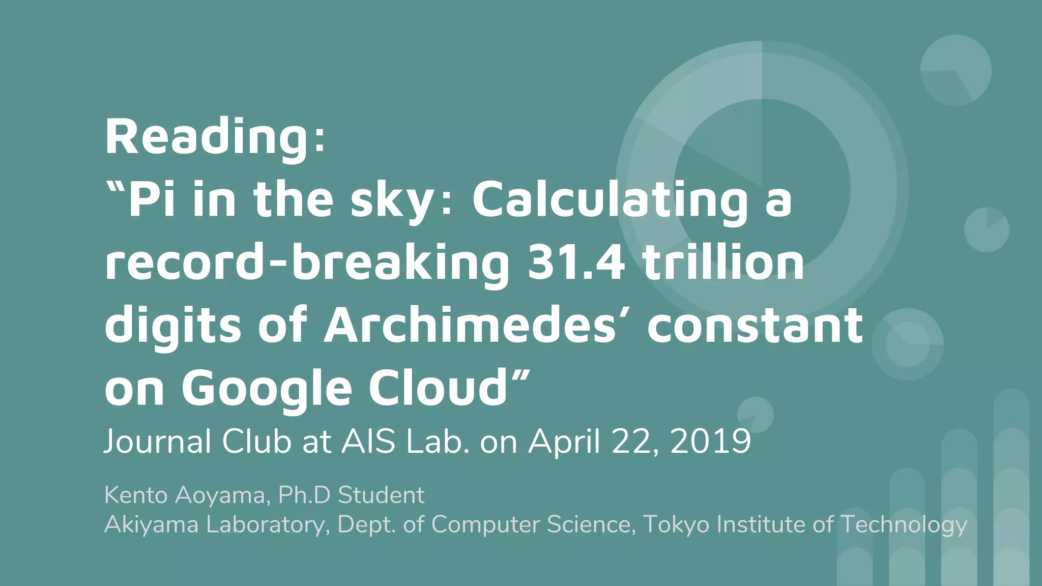 Reading Pi In The Sky Calculating A Record Breaking 31 4 Trillion