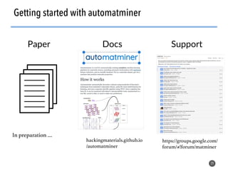 Automated Machine Learning Applied to Diverse Materials Design Problems ...