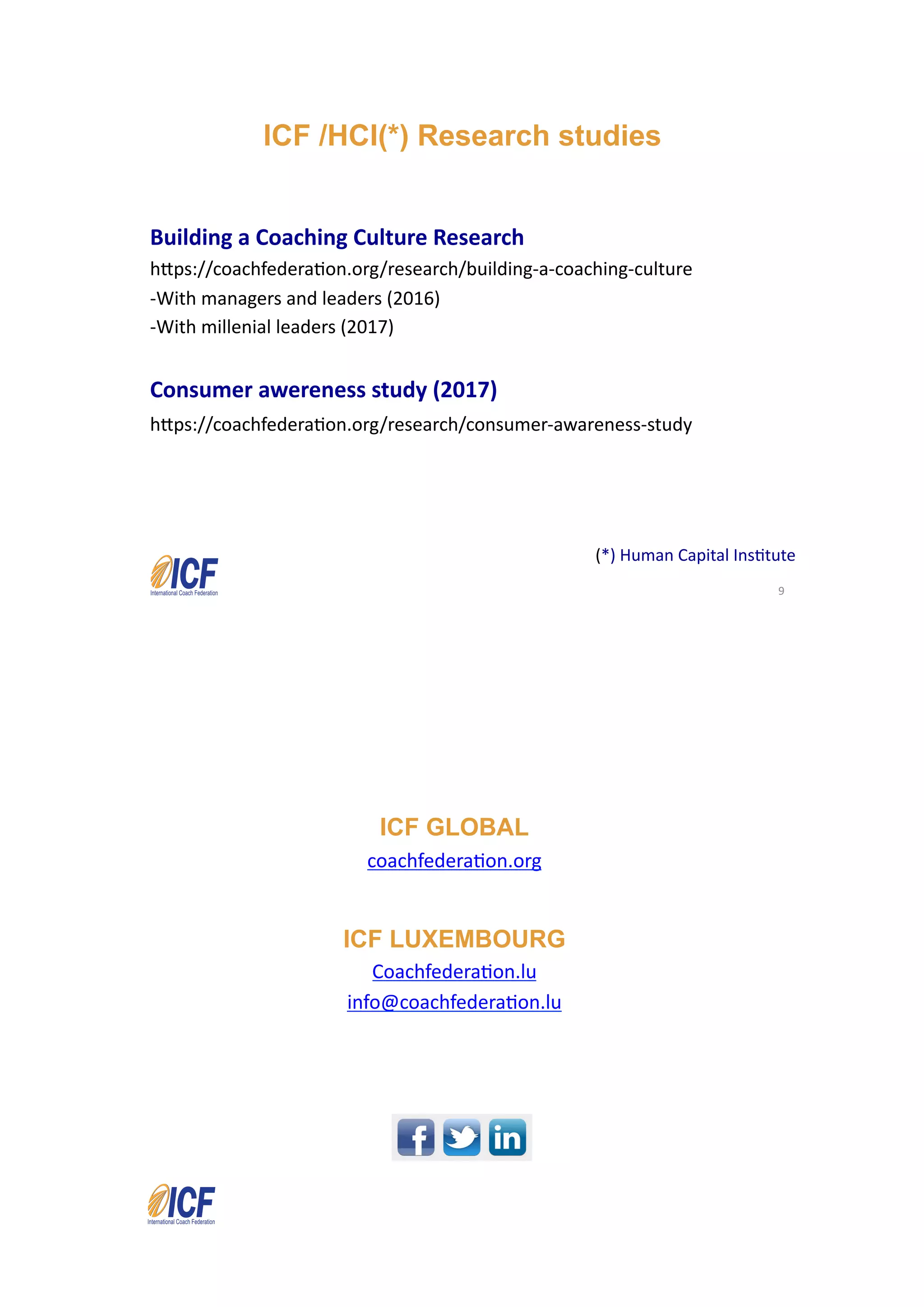 Coaching culture by ICF Luxembourg | PDF