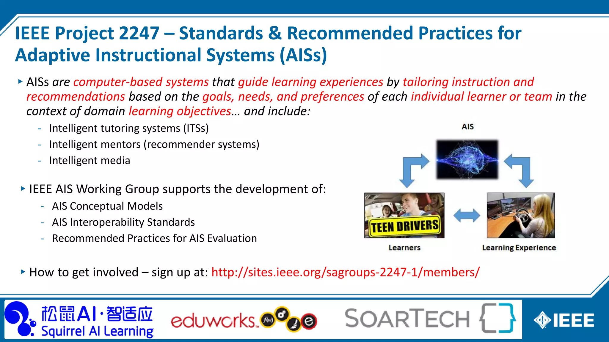 IEEE Workshop on Standardization Opportunities for AI in Education | PDF