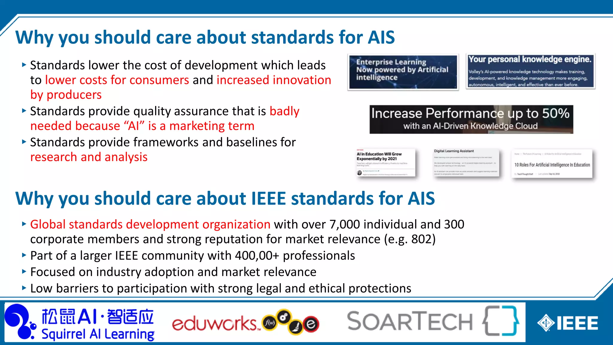 IEEE Workshop on Standardization Opportunities for AI in Education | PDF