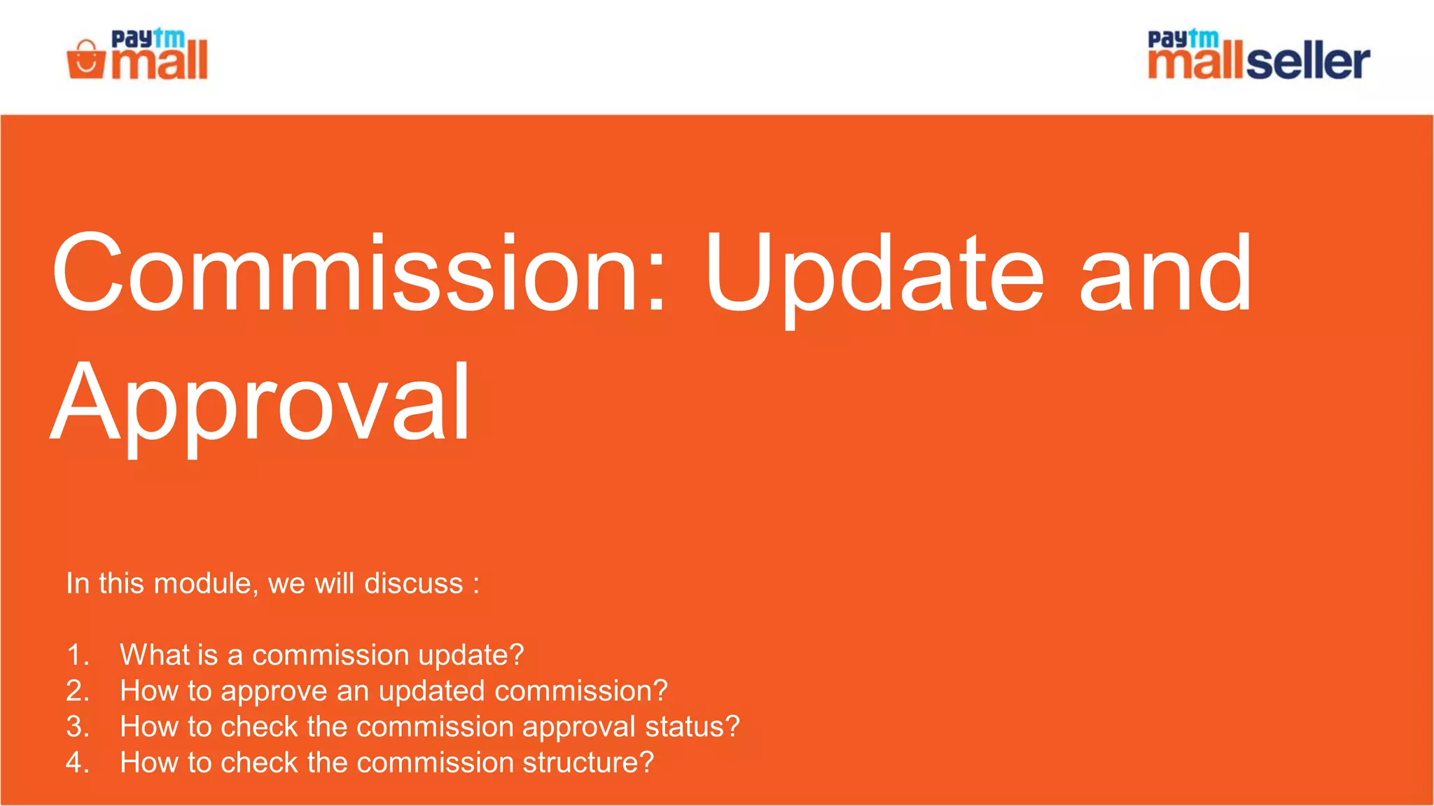 Commission - Update and Approval | PPT
