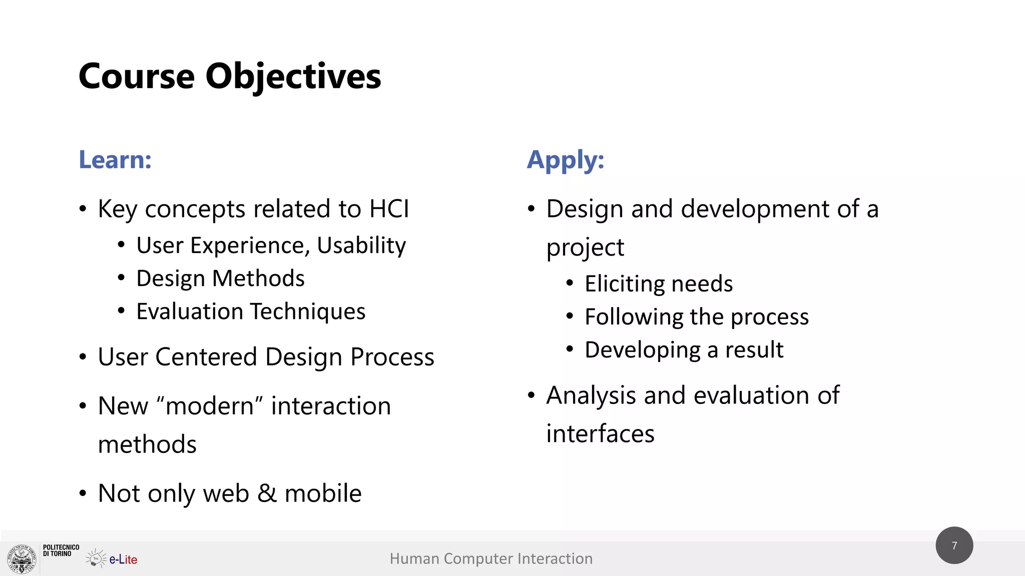 Human Computer Interaction - Course Presentation | PDF