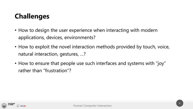 Human Computer Interaction - Course Presentation | PDF | Computer Software and Applications ...