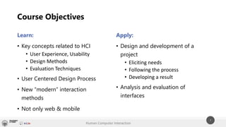 Human Computer Interaction - Course Presentation | PDF