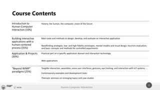 Human Computer Interaction - Course Presentation | PDF