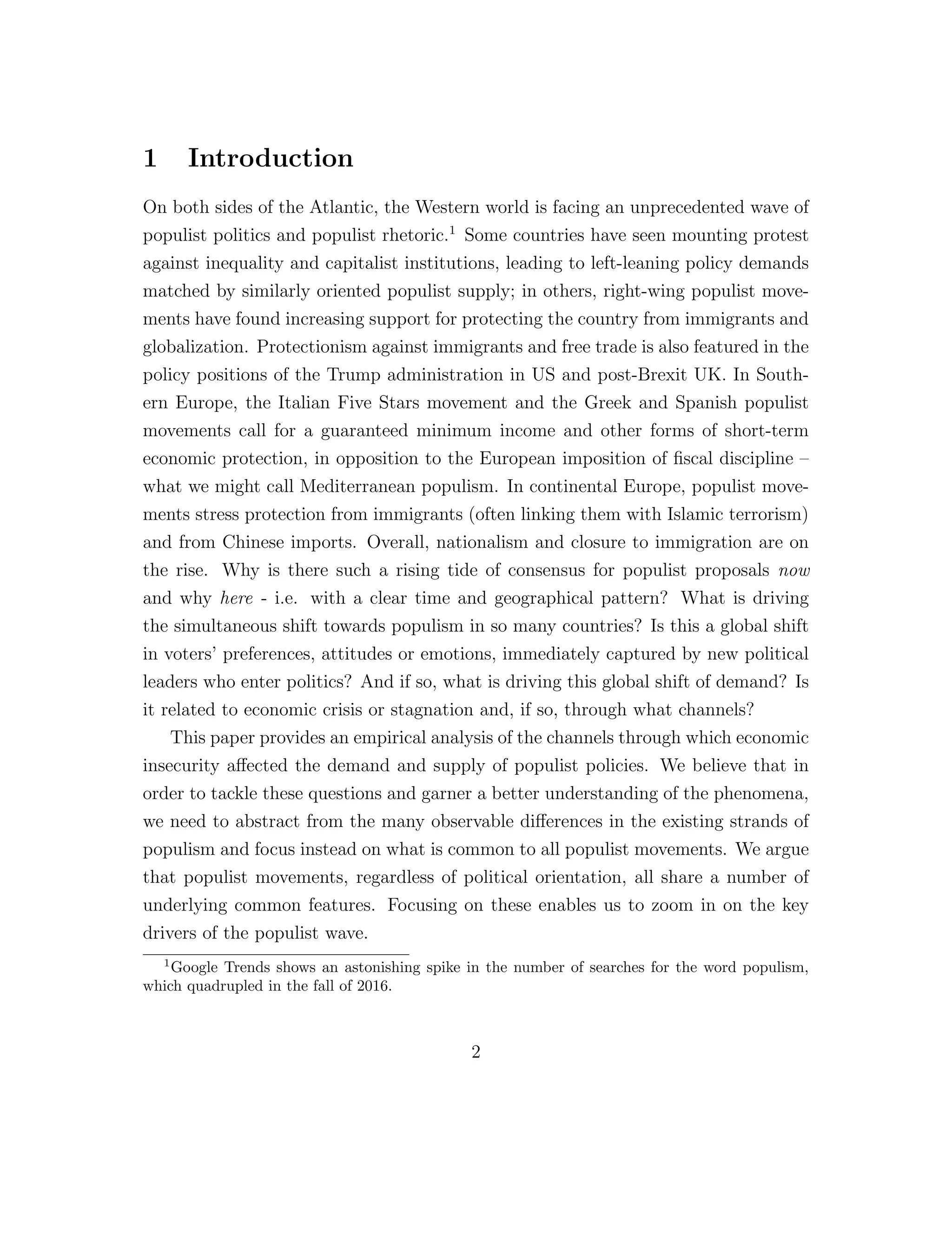 Populism: Demand and Supply | PDF
