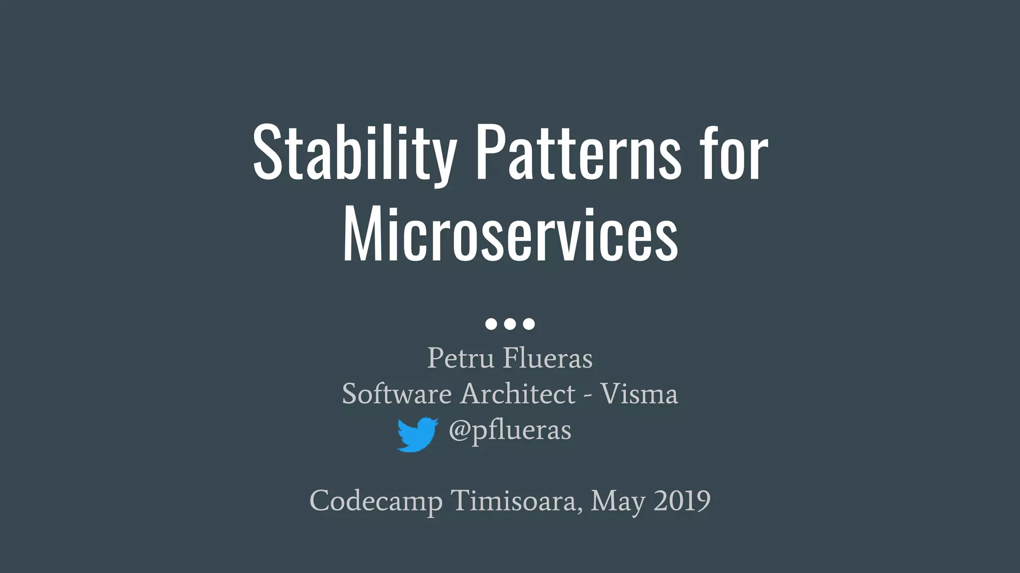 Stability Patterns for Microservices | PPTX | Computer Networking | Computing