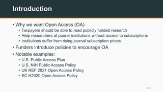 Assessing Compliance with the UK REF 2021 Open Access Policy | PPTX