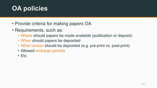 Assessing Compliance with the UK REF 2021 Open Access Policy | PPTX