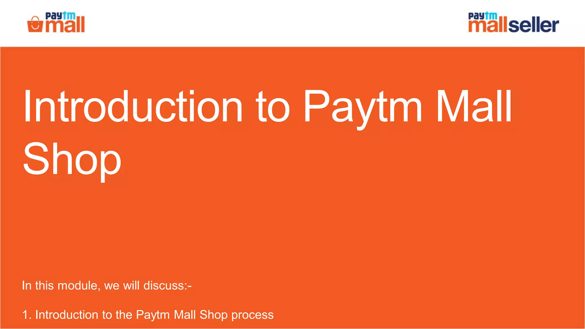 Paytm mall shop overview | PDF