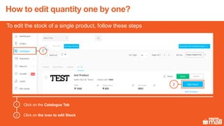 Edit stock and status | PPT