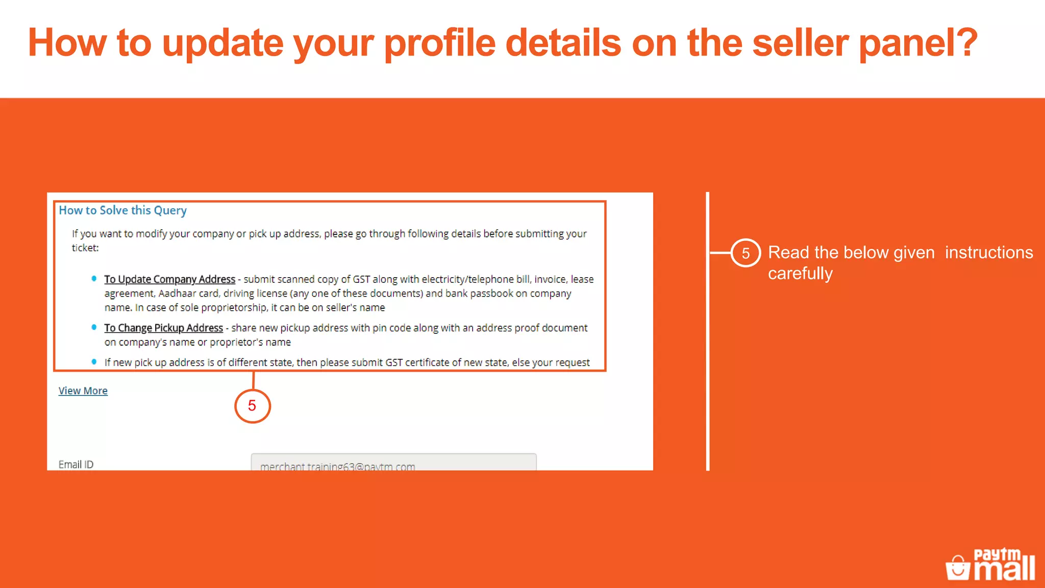 How to update profile details on seller panel | PPT