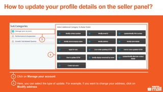 How to update profile details on seller panel | PPT