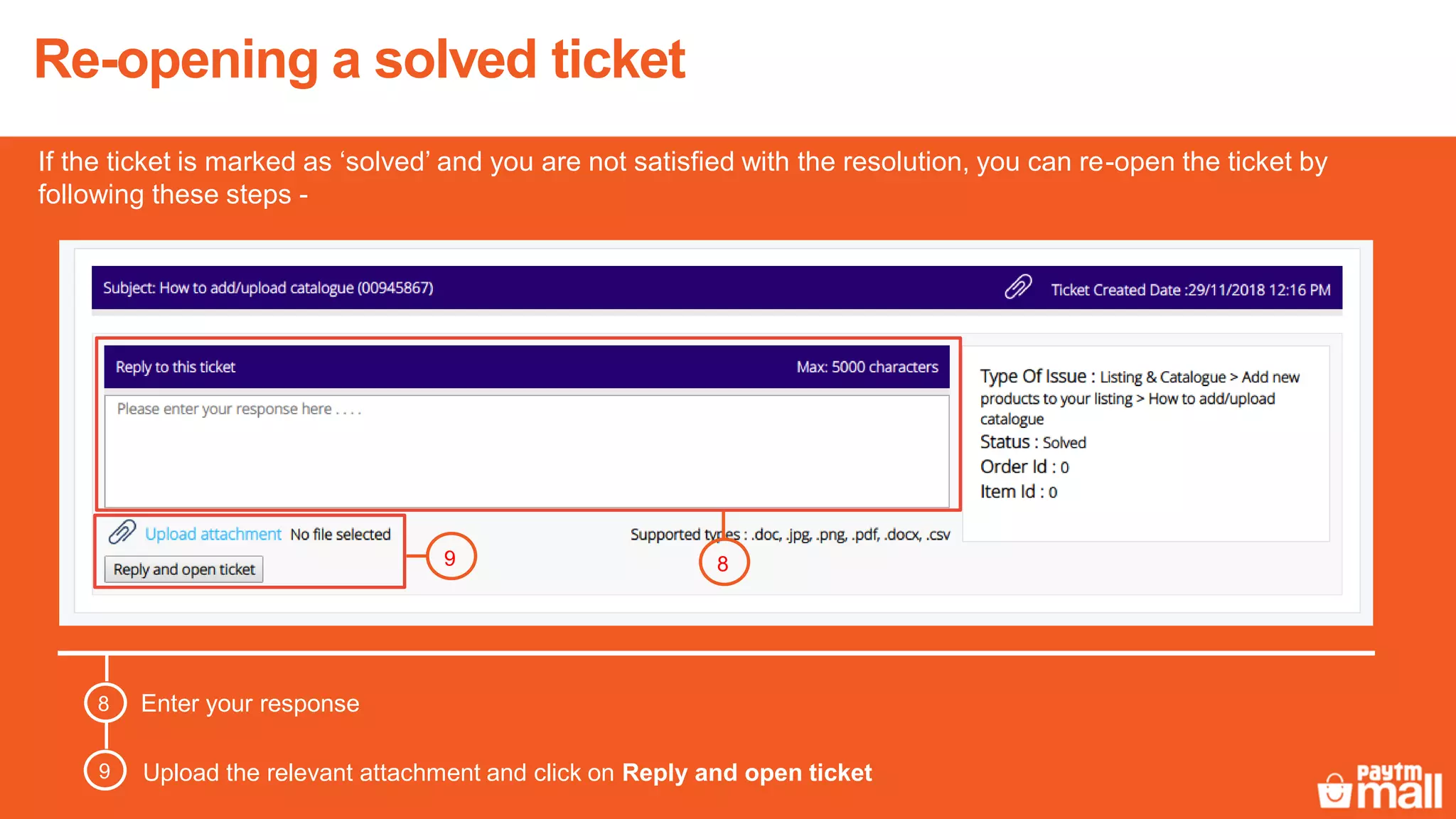 Raise a ticket and check its status | PDF