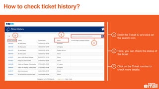 Raise a ticket and check its status | PDF