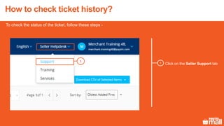 Raise a ticket and check its status | PDF