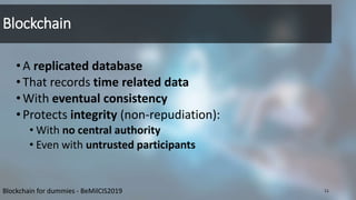 Blockchain for dummies | PPTX