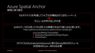 Azure Spatial Anchorsを活用したHoloLens & Androidシェアリングアプリ | PPT