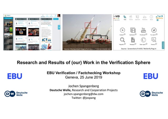 Verification - Factchecking Meeting at EBU Geneva | PPT