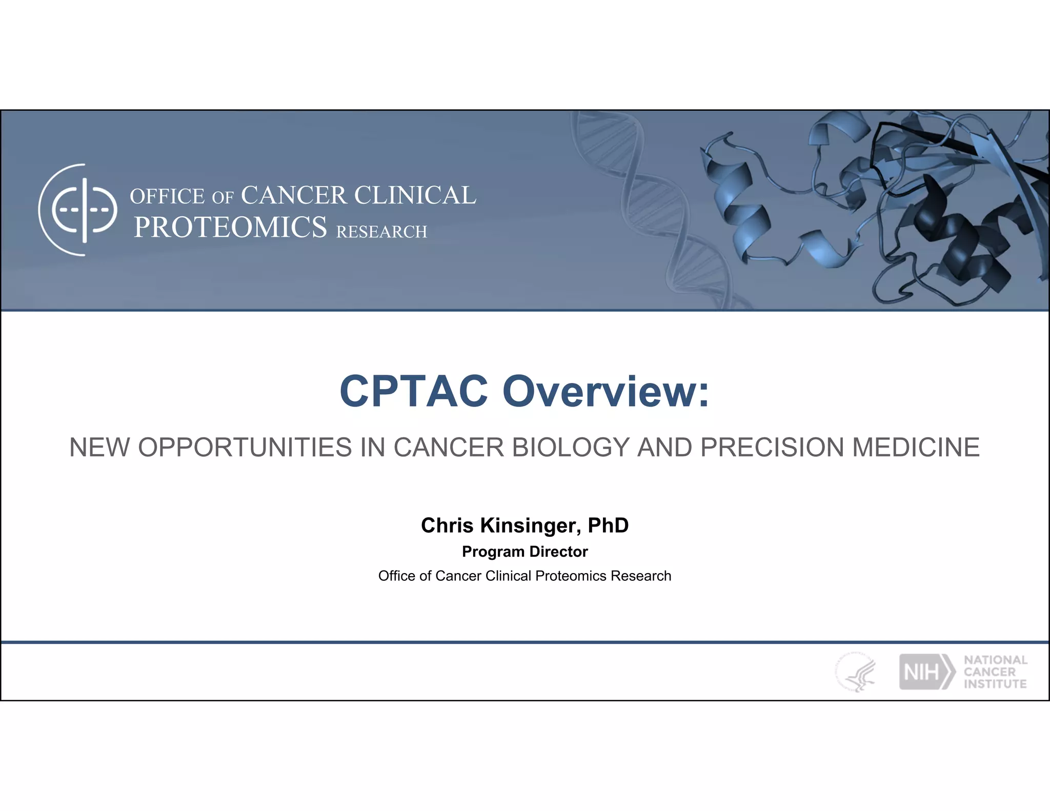 Clinical Proteomic Tumor Analysis Consortium (CPTAC) Overview | PDF