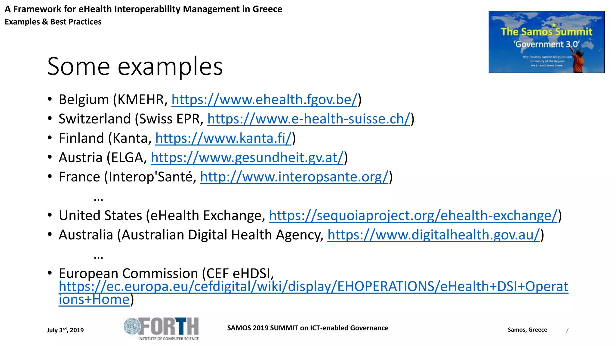 A Framework for eHealth Interoperability Management in Greece | PPT