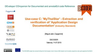 DECODER MyThaiStar Use Case | PPT