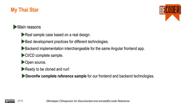 DECODER MyThaiStar Use Case | PPT