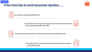 Documents required for signup - VIVO | PPT