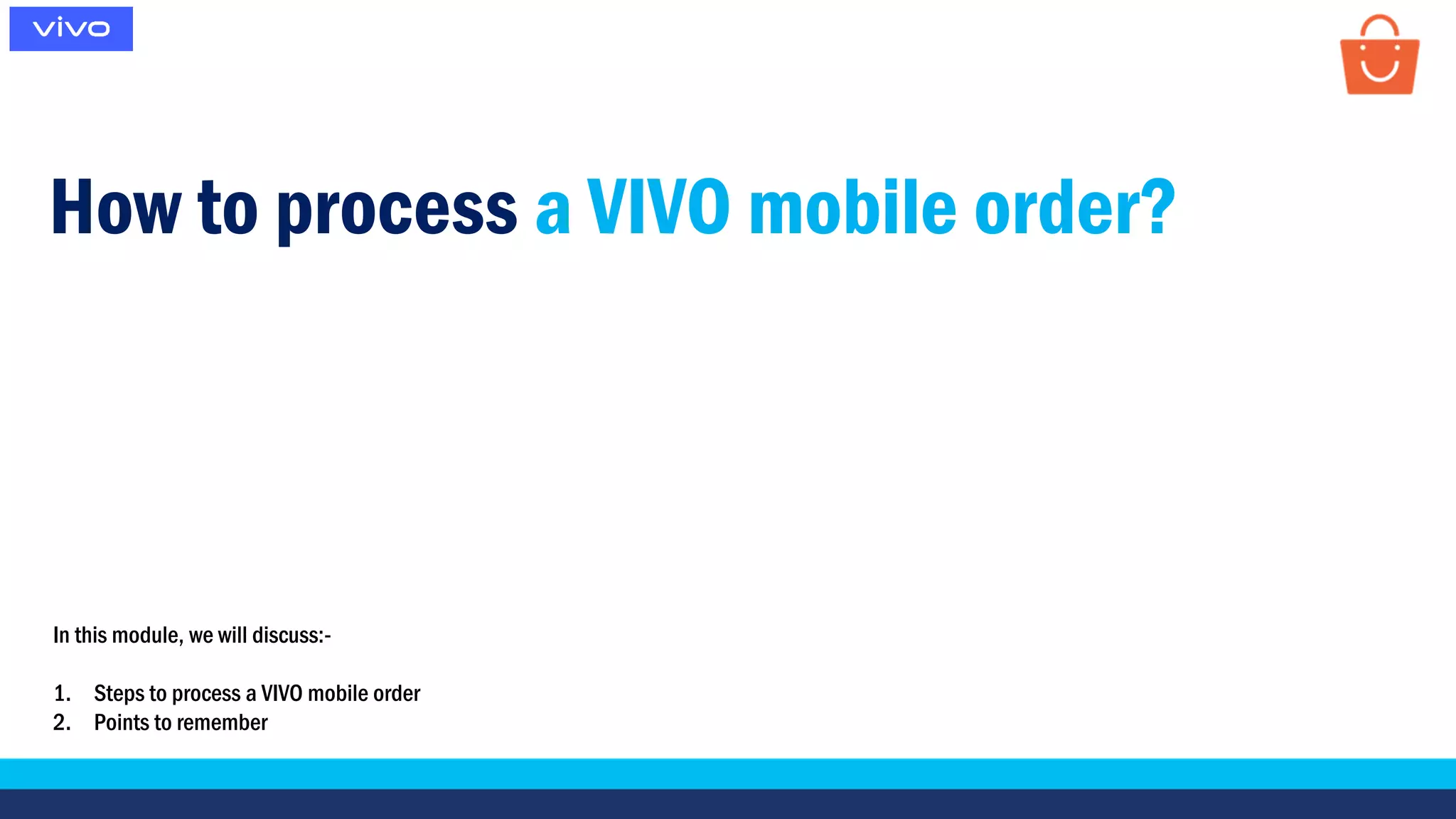 How to process an order - VIVO | PPT