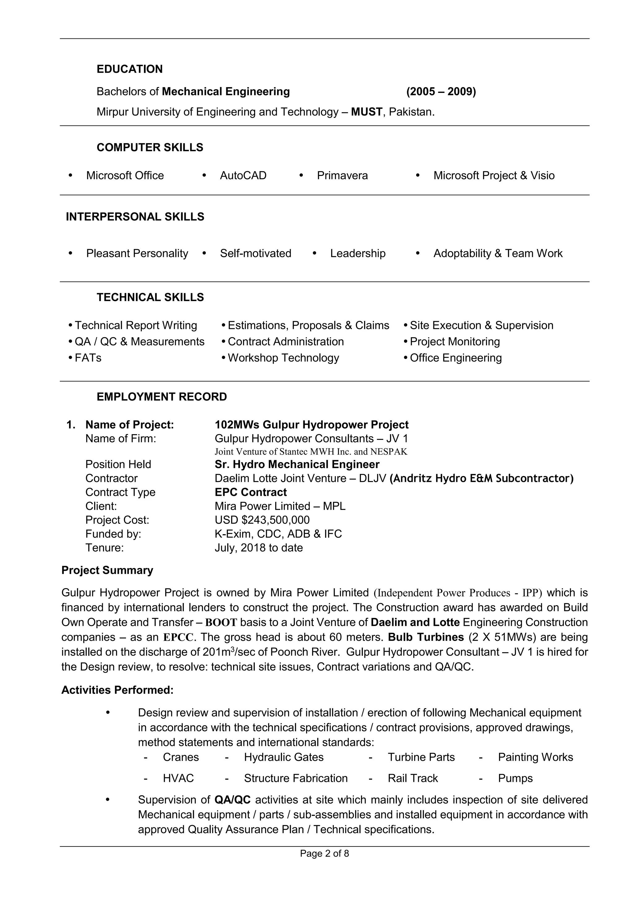 Ehsan Asghar - Hydromechanical Engineer | PDF